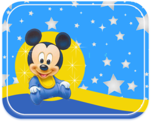 Kit imprimible candy bar Mickey Bebe Estrellitas para cumpleaños ...