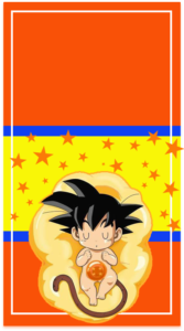 Kit imprimible candy bar Goku Bebé para fiestas y cumpleaños | Candy ...