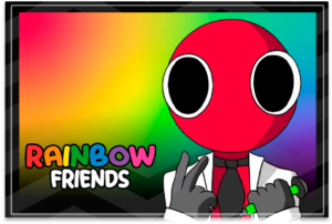 Kit imprimible gratis Rainbow Friends Red candy bar | Candy Bar Gratis