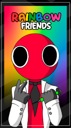 Kit imprimible gratis Rainbow Friends Red candy bar | Candy Bar Gratis