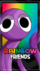 Kit imprimible gratis Rainbow Friends Purple candy bar | Candy Bar Gratis