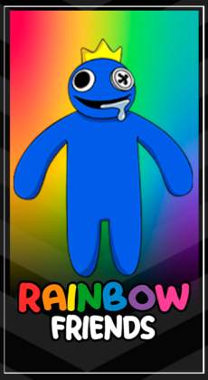 Kit imprimible gratis Rainbow Friends Blue candy bar | Candy Bar Gratis