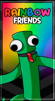 Kit imprimible gratis Rainbow Friends Green candy bar | Candy Bar Gratis