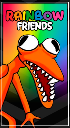 Kit imprimible gratis Rainbow Friends Orange candy bar | Candy Bar Gratis