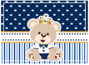 Kit imprimible candy bar Osito Rey para fiestas y cumpleaños | Candy ...