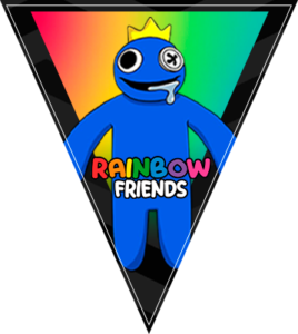 Kit imprimible gratis Rainbow Friends Blue candy bar | Candy Bar Gratis