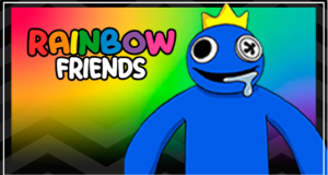 Kit imprimible gratis Rainbow Friends Blue candy bar | Candy Bar Gratis