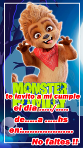 Kit imprimible gratis Monster Family Max candy bar | Candy Bar Gratis