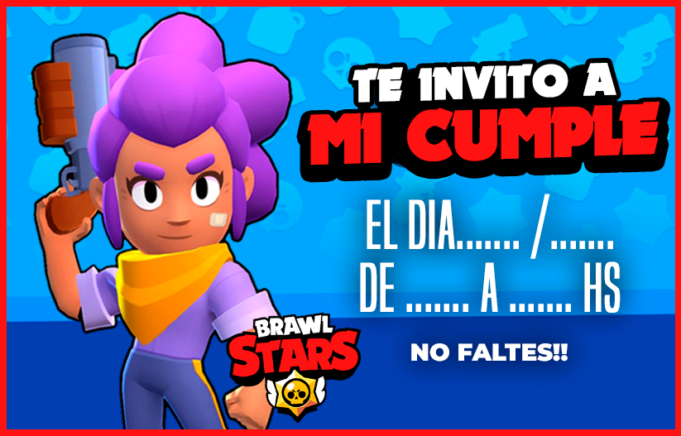 Kit imprimible gratis Brawl Stars Shelly candy bar | Candy Bar Gratis