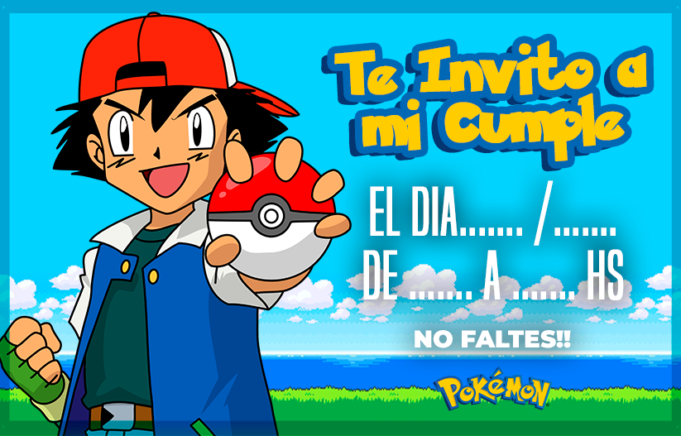 Kit imprimible gratis Pokemon Ash candy bar | Candy Bar Gratis