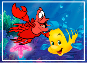 opera-candy-bar-LA SIRENITA,SEBASTIAN Y FLOUNDER kit-imprimible | Candy ...