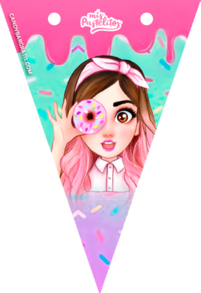 Kit imprimible Banderines Mis Pastelitos gratis | Candy Bar Gratis