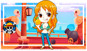 Kit imprimible gratis One Piece Nami candy bar | Candy Bar Gratis