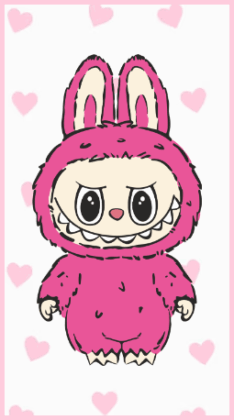 Kit imprimible gratis Labubu Rosa candy bar | Candy Bar Gratis