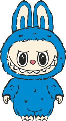 Kit imprimible gratis Labubu Azul candy bar | Candy Bar Gratis